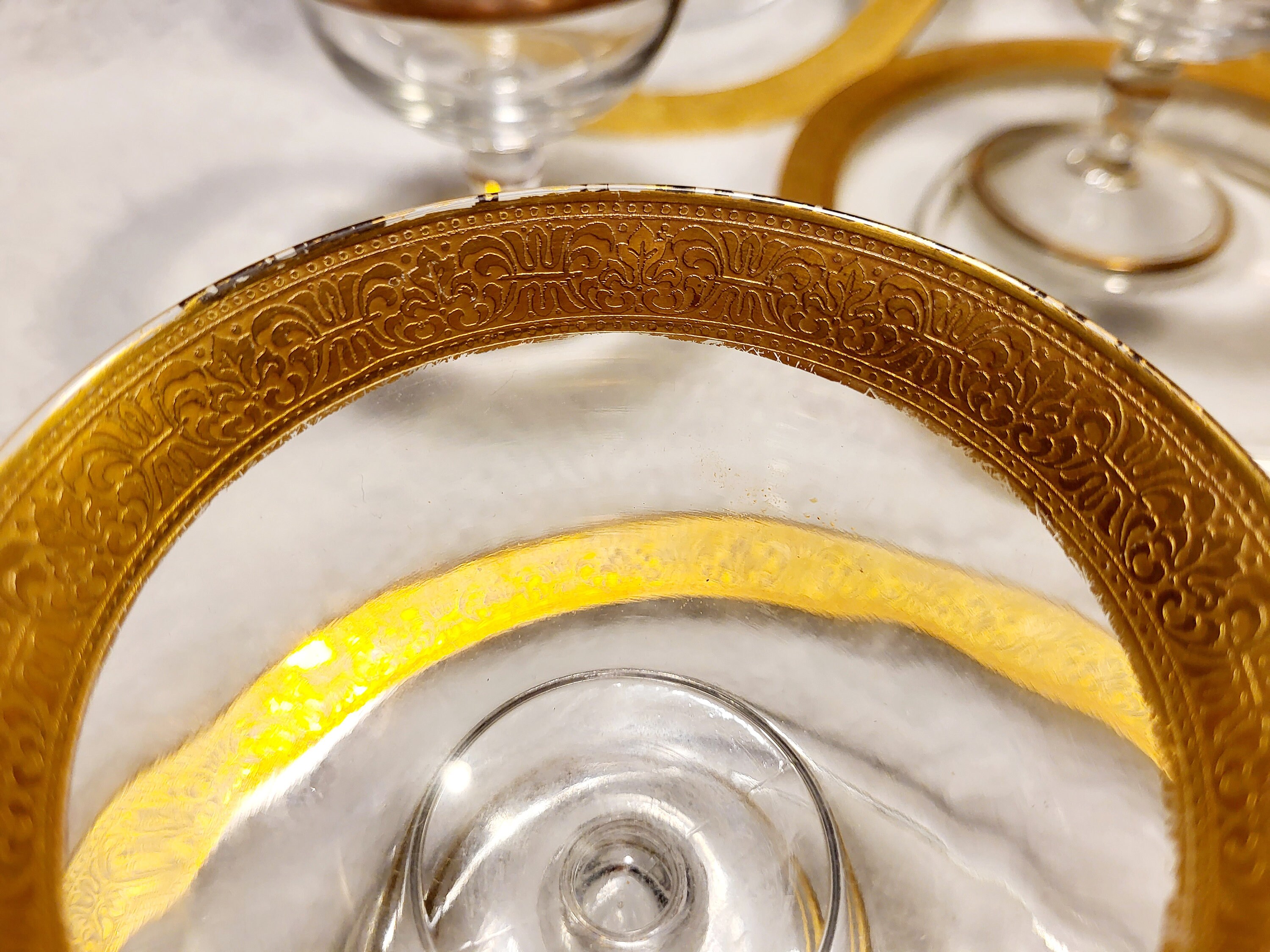 Beautiful Vintage 24K Gold Encrusted Snack Plate Sets - Etsy