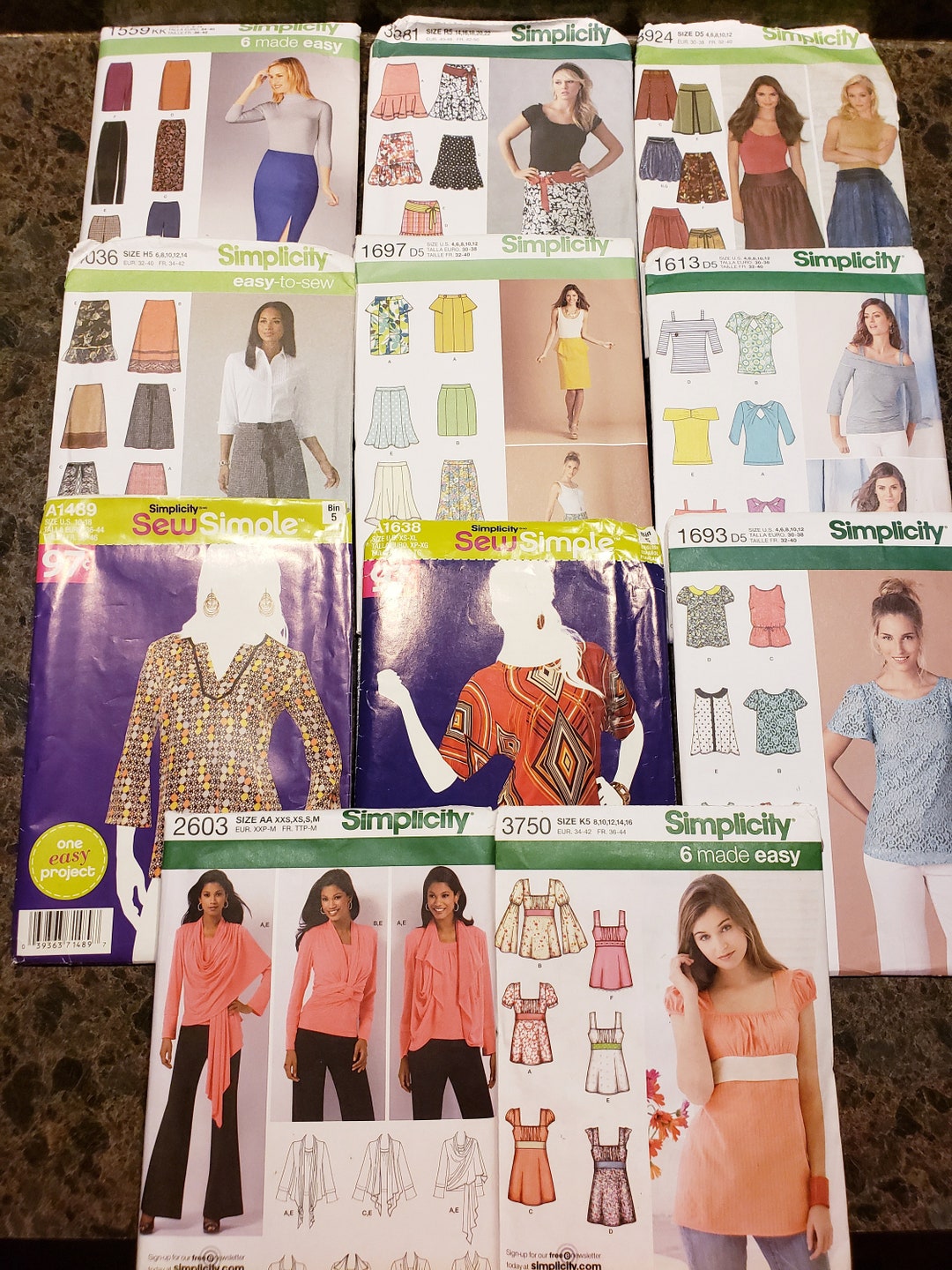 Choice of NEW Simplicity Uncut Pattern One of 1489, 1559, 1613, 1638 ...