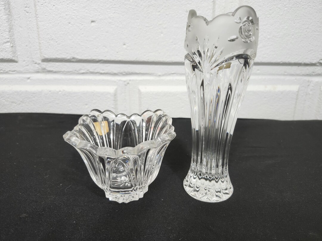 Choice of Vintage Oneida Crystal Bud Vase or Bowl - Etsy