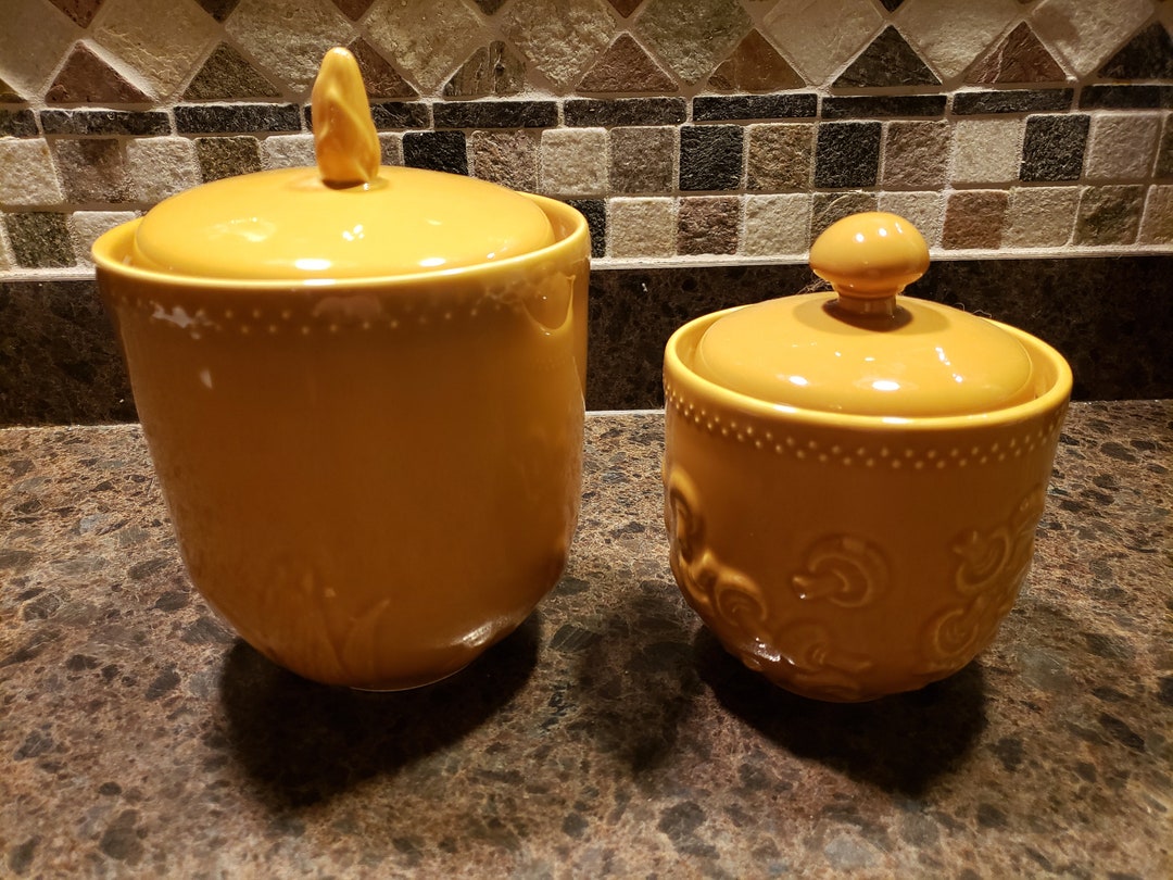Choice of Vintage Pier 1 Imports Earthenware Canister in Mushroom or ...