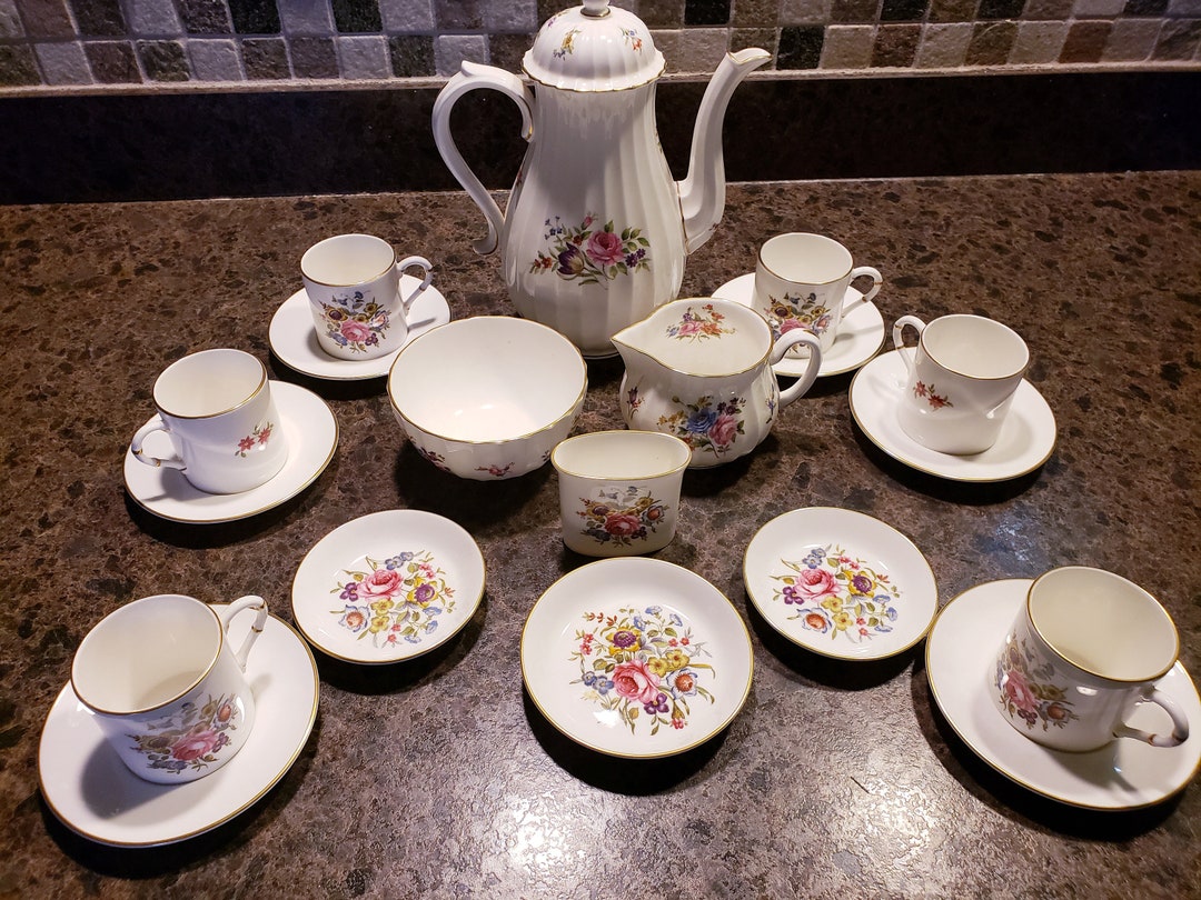 Stunning Vintage 19 Piece Royal Worcester Demitasse/tea Set - Used - Etsy