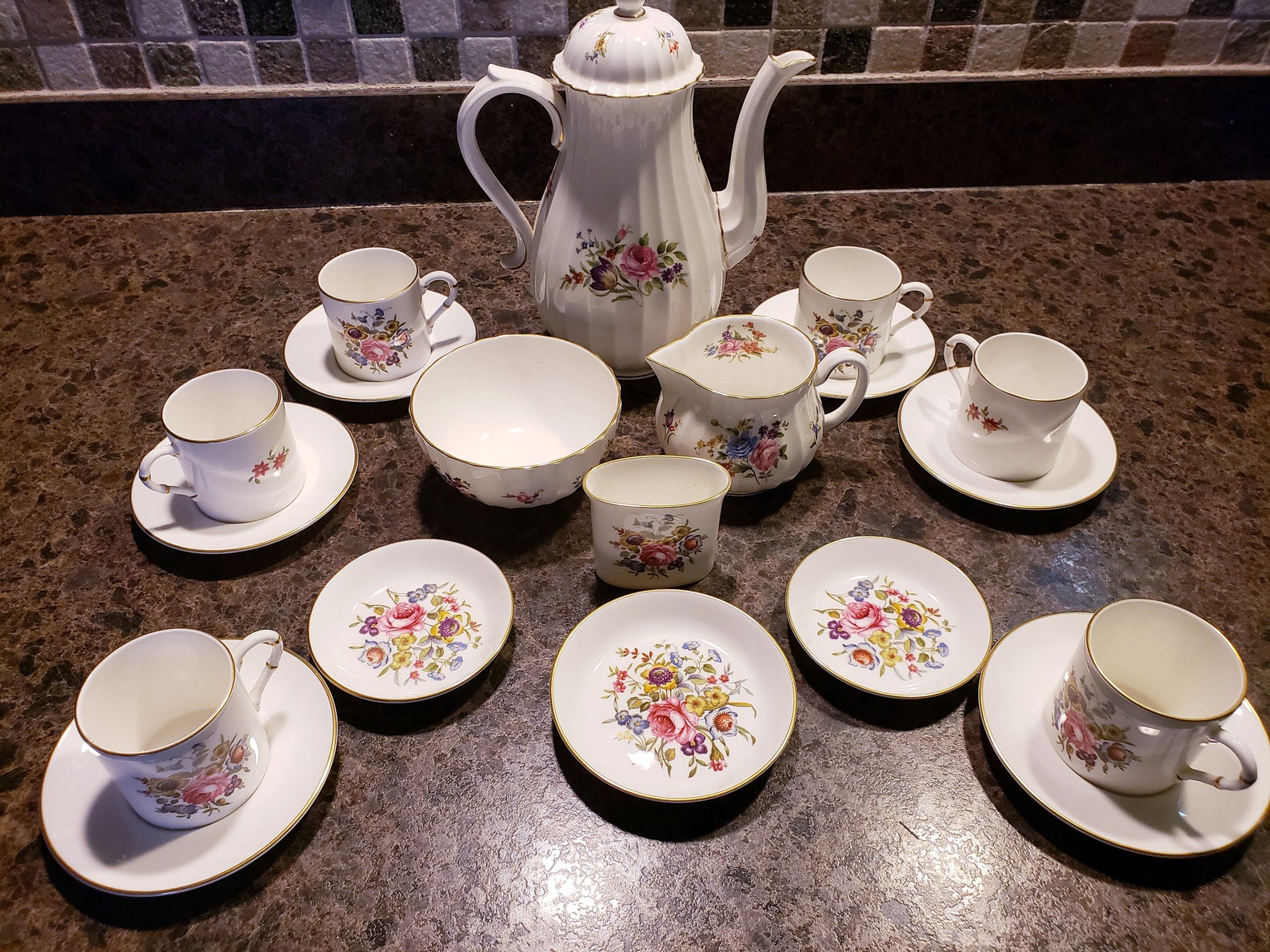 Stunning Vintage 19 Piece Royal Worcester Demitasse/tea Set - Etsy