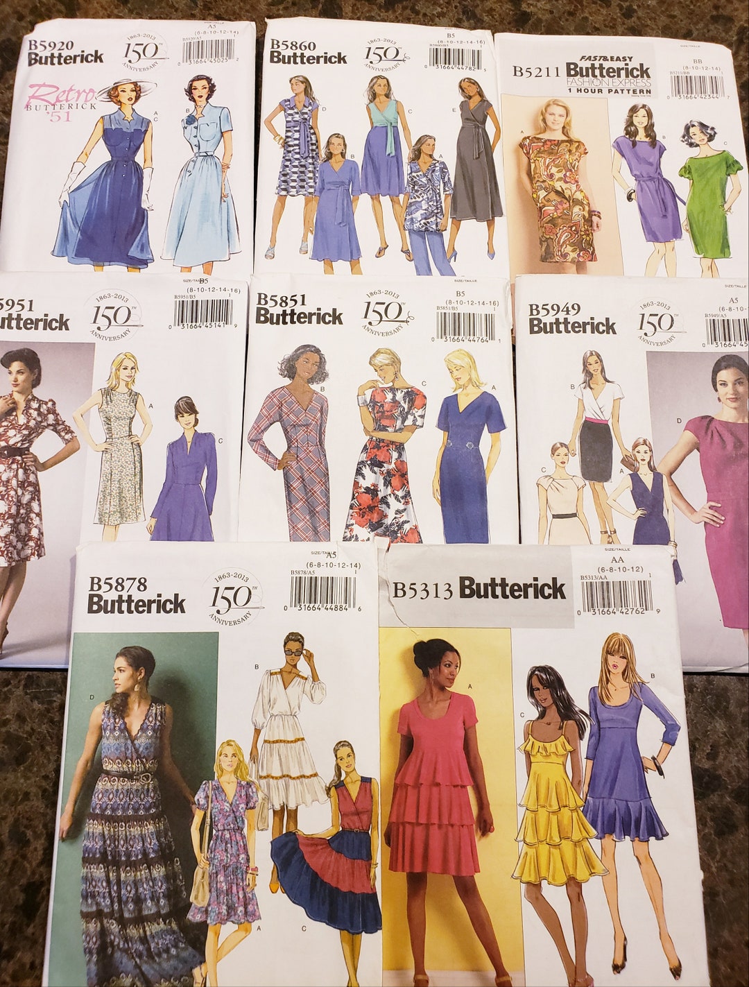 Choice of NEW Uncut Butterick Pattern One of 5211, 5313, 5851, 5860 ...