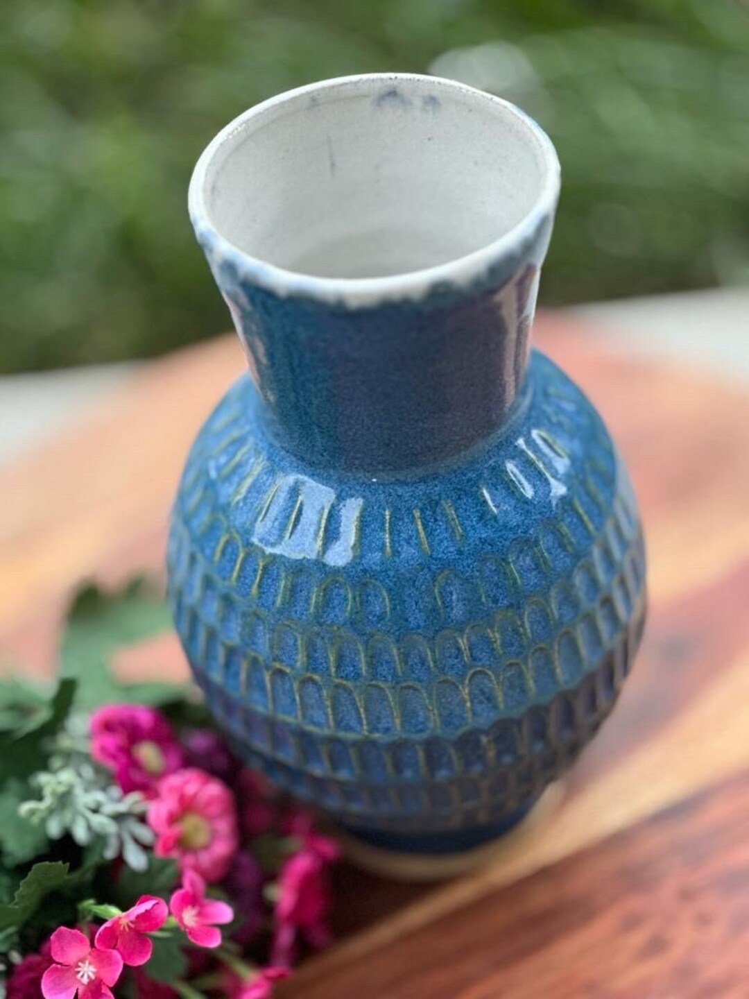 Handmade Ceramic Blue Color Vase, Matte Finish. Flower Vase - Etsy