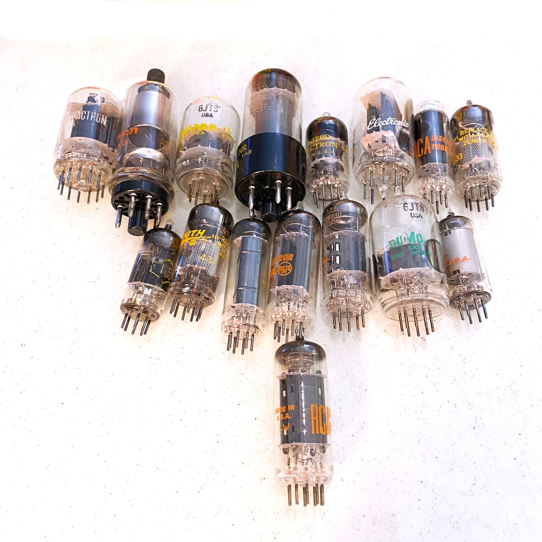 Lot of 16 Vintage Radio Vacuum Tubes, Steampunk Supplies, Altered Industrial Art, Crafts, Radio ...