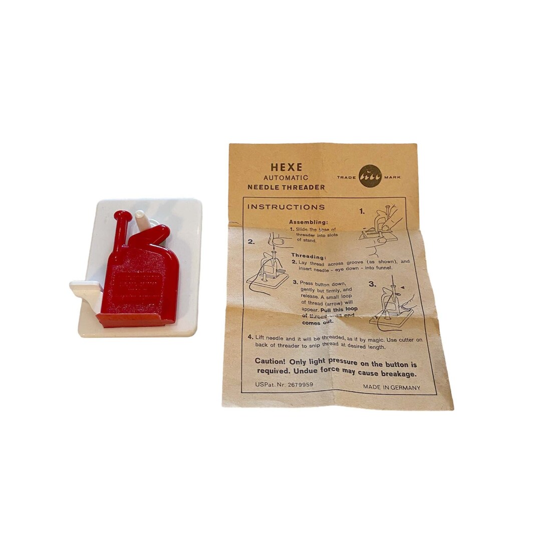 Vintage HEXE Needle Threader - West Germany - With Instruction in ...