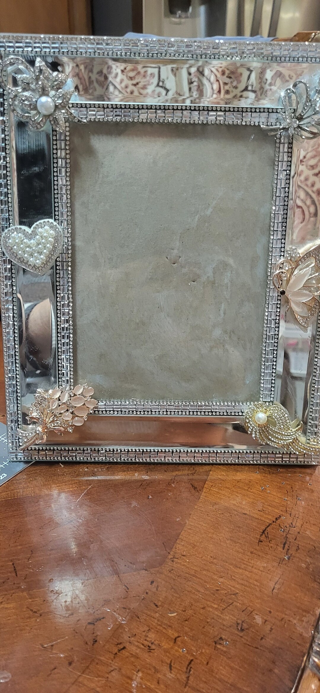 Beautiful Mirrored Bling Photo Frame Adorn With Jewelry - Etsy