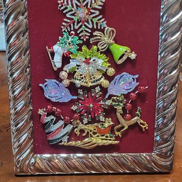 Jewelry Christmas Tree Framed - Etsy