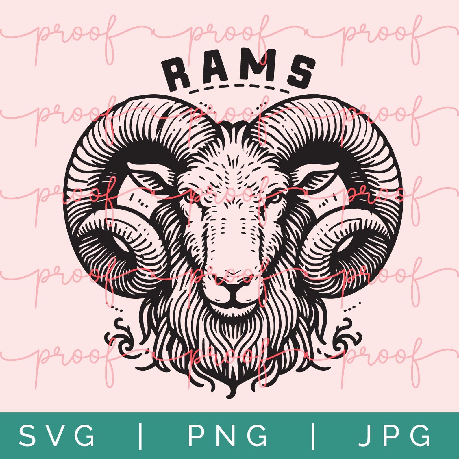 Rams Head | PNG | School Spirit | Sublimation Design | DTF | Digital ...