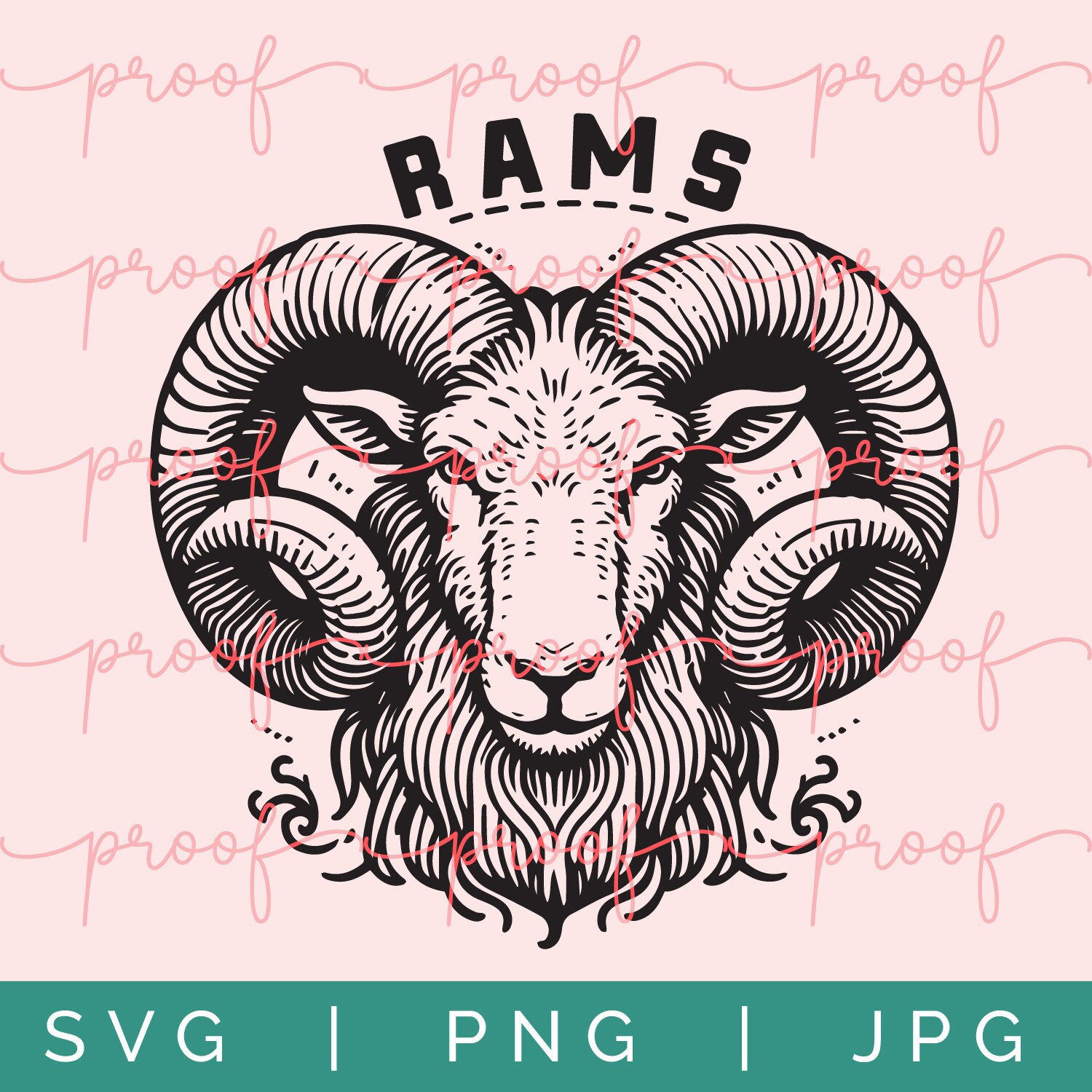 Rams Head | PNG | School Spirit | Sublimation Design | DTF | Digital ...
