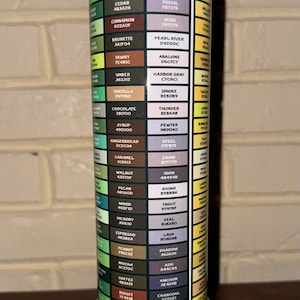 Color Chart Hex Code 20 Oz. Straight Tumbler Wrap, Vibrant, Digital ...