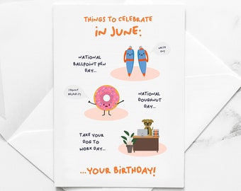 Birthday Card June - Etsy