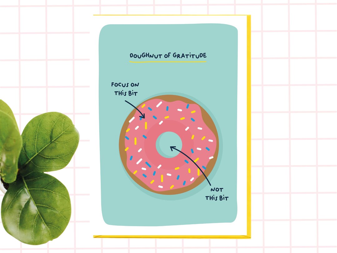 Cute Doughnut Card - Doughnut of Gratitude - Etsy