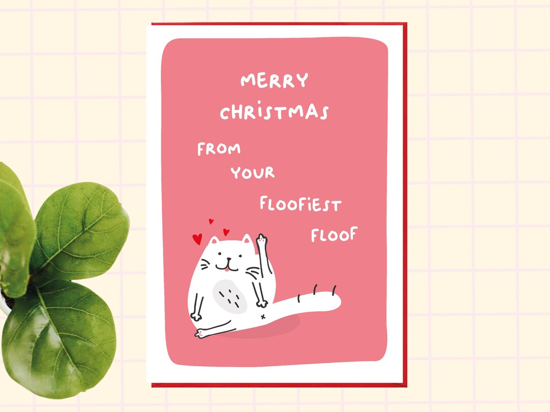 Funny From the Cat Christmas Card From Your Floofiest Floof - Etsy