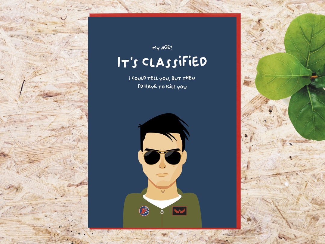 Top Gun Inspired Birthday Card, Funny Maverick Theme - Etsy
