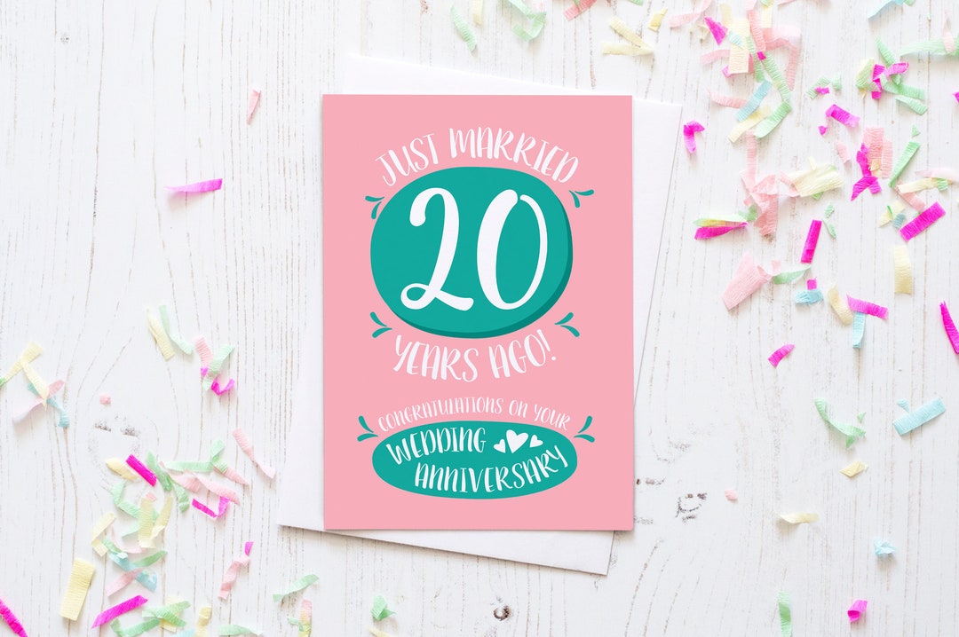 Funny 20th Anniversary Card for Couple Just Married 20 Years - Etsy