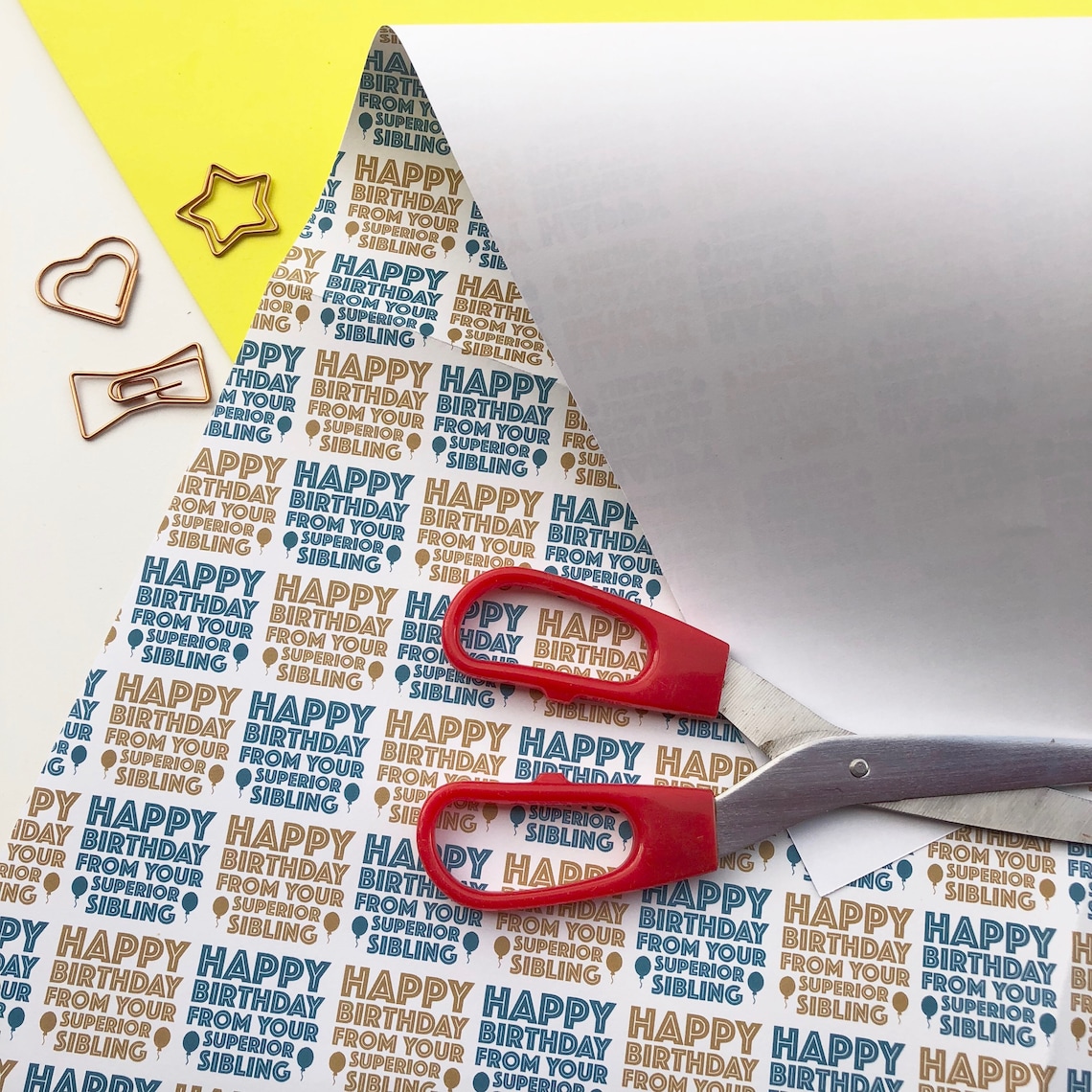 Funny gift wrap for brother or sister superior sibling | Etsy