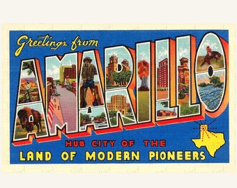 Texas postcards | Etsy