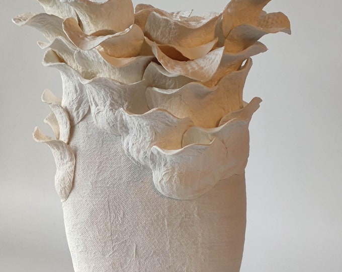 Paper Mache Vase "ocean", Paper Mache Sculpture, Home Decor ...