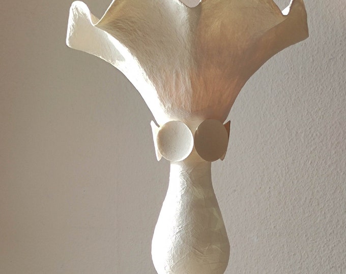 Paper Mache Table Lamp, Paper Light Sculpture, Gift for Home, Home ...