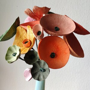 16 Long Stem Papier Mache' Flowers Flower Arrangement - Etsy