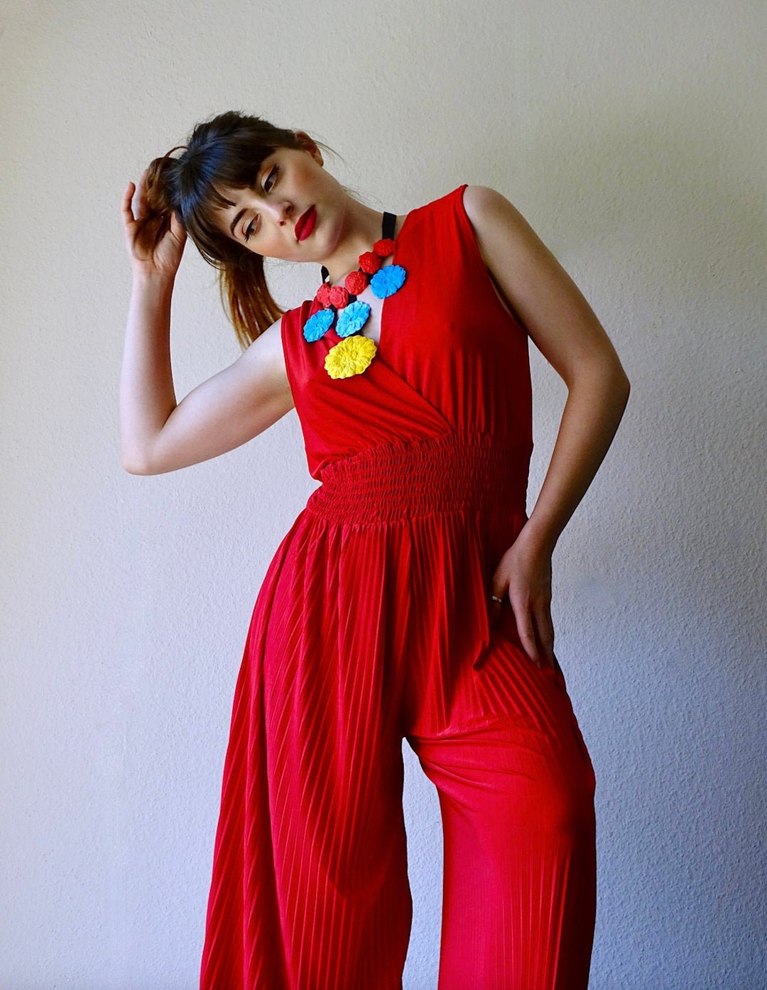 Contemporary Paper Necklace, Floral Necklace, Paper Mache Jewelry ...