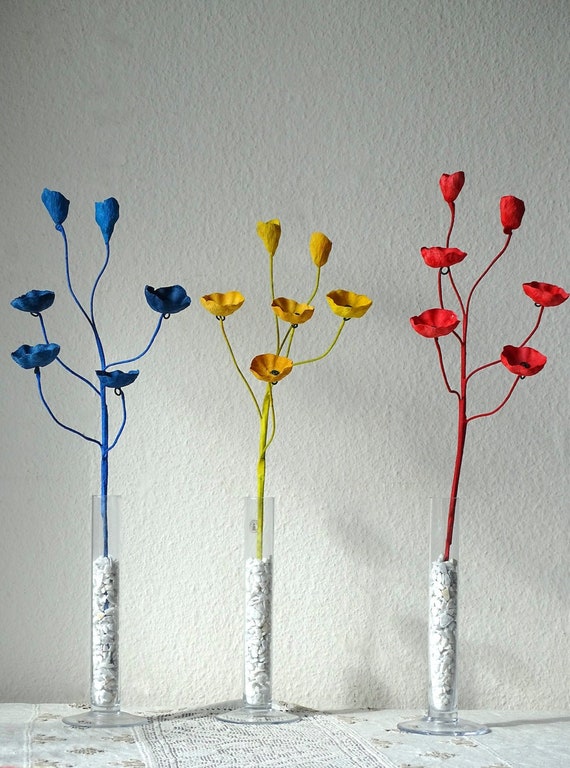 Paper Plant Paper Flower With Stems Paper Flowers Branch | Etsy