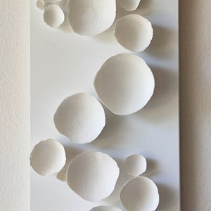 Wall Art Panel, White Paper Mache 3D Wall Art Panel, Wall Decoration ...
