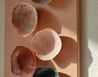 1 Blue Modern Panel, Paper Mache 3D Wall Art Panel, Wall Decoration ...