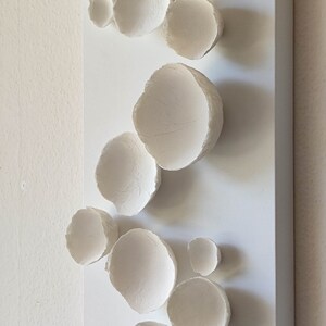 Wall Art Panel, White Paper Mache 3D Wall Art Panel, Wall Decoration ...