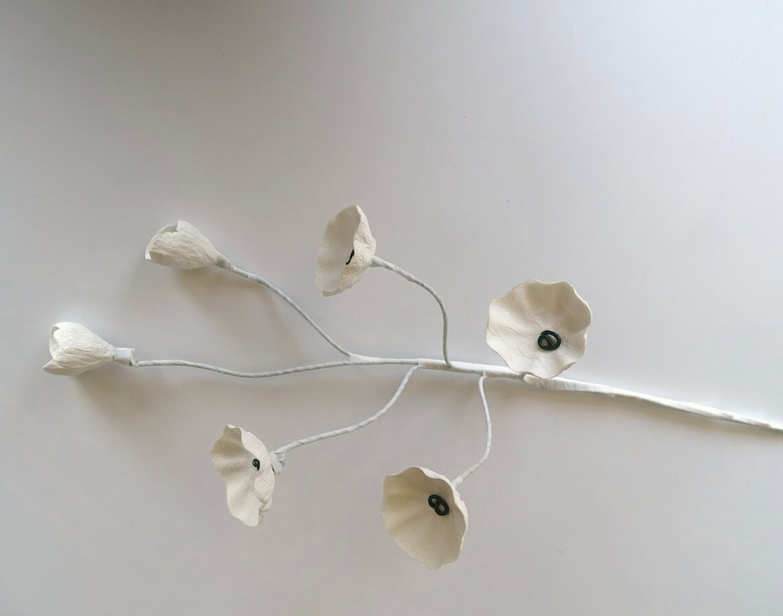 Paper Plant Paper Flower With Stems Paper Flowers Branch - Etsy