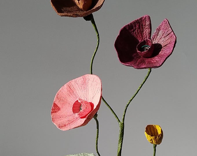 Paper Mache Flowers Composition, Paper Mache Flowers Branch, Table ...