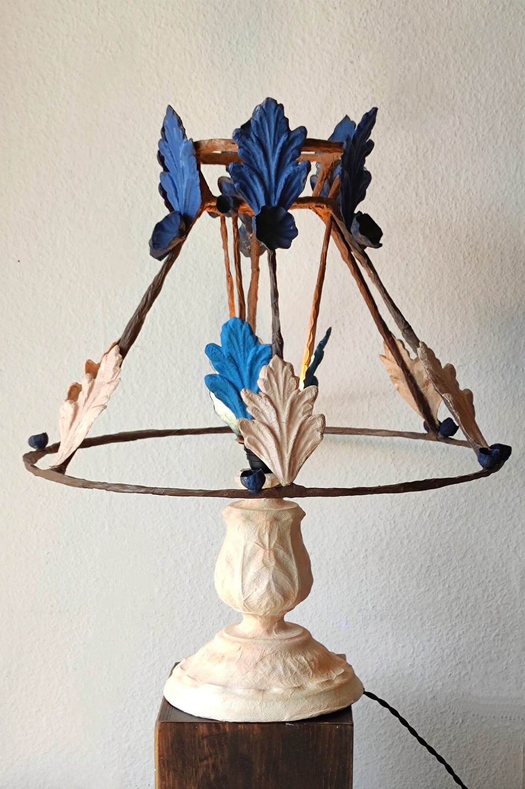 Paper Mache Table Lamp, Paper Light Sculpture, Gift for Home. - Etsy