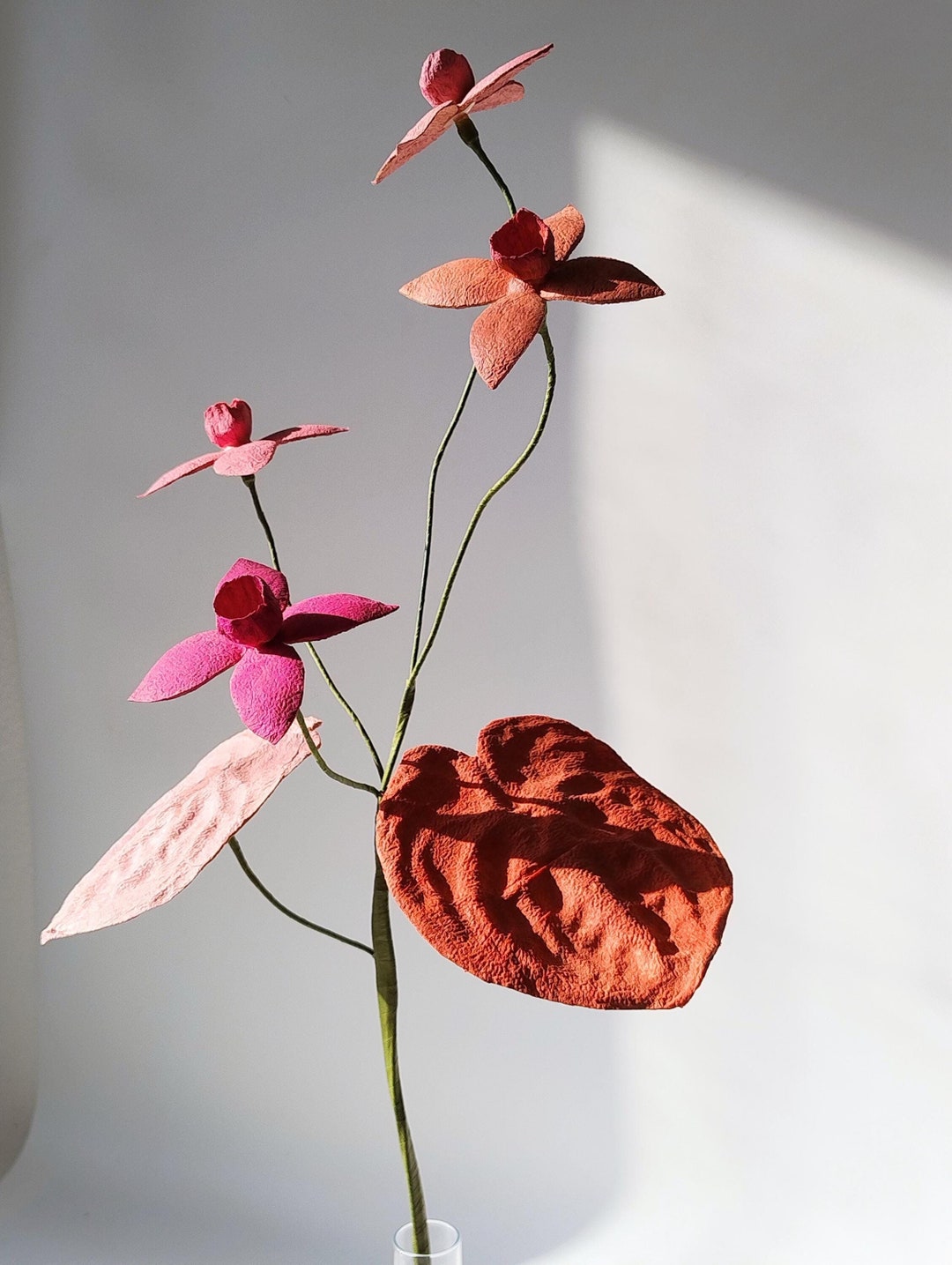 Paper Mache Flowers Composition, Paper Mache Flowers Branch, Table ...