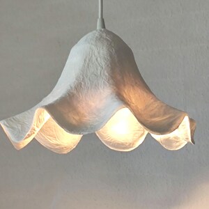 Paper Mache Pendant Lamp "wave" Ceiling Lamp, Home Decor, Contemporary ...