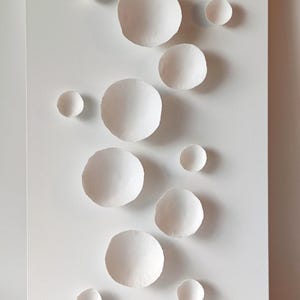 Paper Mache Wall Art Panel, Wall Decoration, Wall Decor, White 3D ...