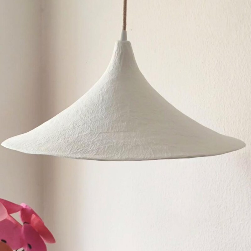 Paper Mache Pendant Light - Etsy
