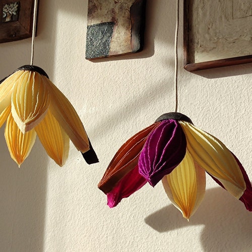 Plissé Paper Pendant Lamp Ceiling Light Home Decor Light - Etsy UK