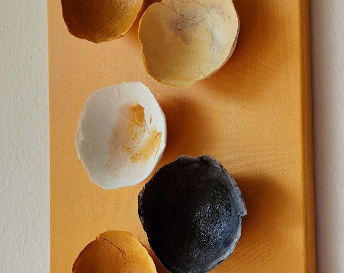 1 Blue Modern Panel, Paper Mache 3D Wall Art Panel, Wall Decoration ...