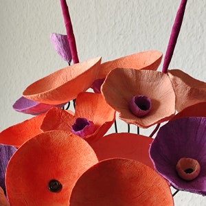 18 Long Stem Papier Mache' Flowers, Flower Arrangement, Home Decoration ...