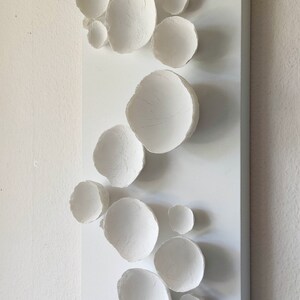 Wall Art Panel, White Paper Mache 3D Wall Art Panel, Wall Decoration ...