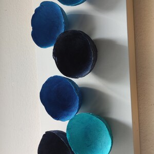 1 Blue Modern Panel Paper Mache 3D Wall Art Panel Wall - Etsy