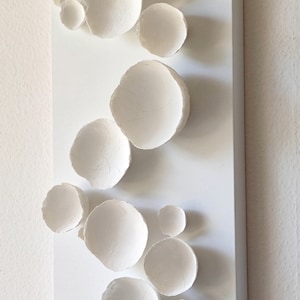 Wall Art Panel, White Paper Mache 3D Wall Art Panel, Wall Decoration ...