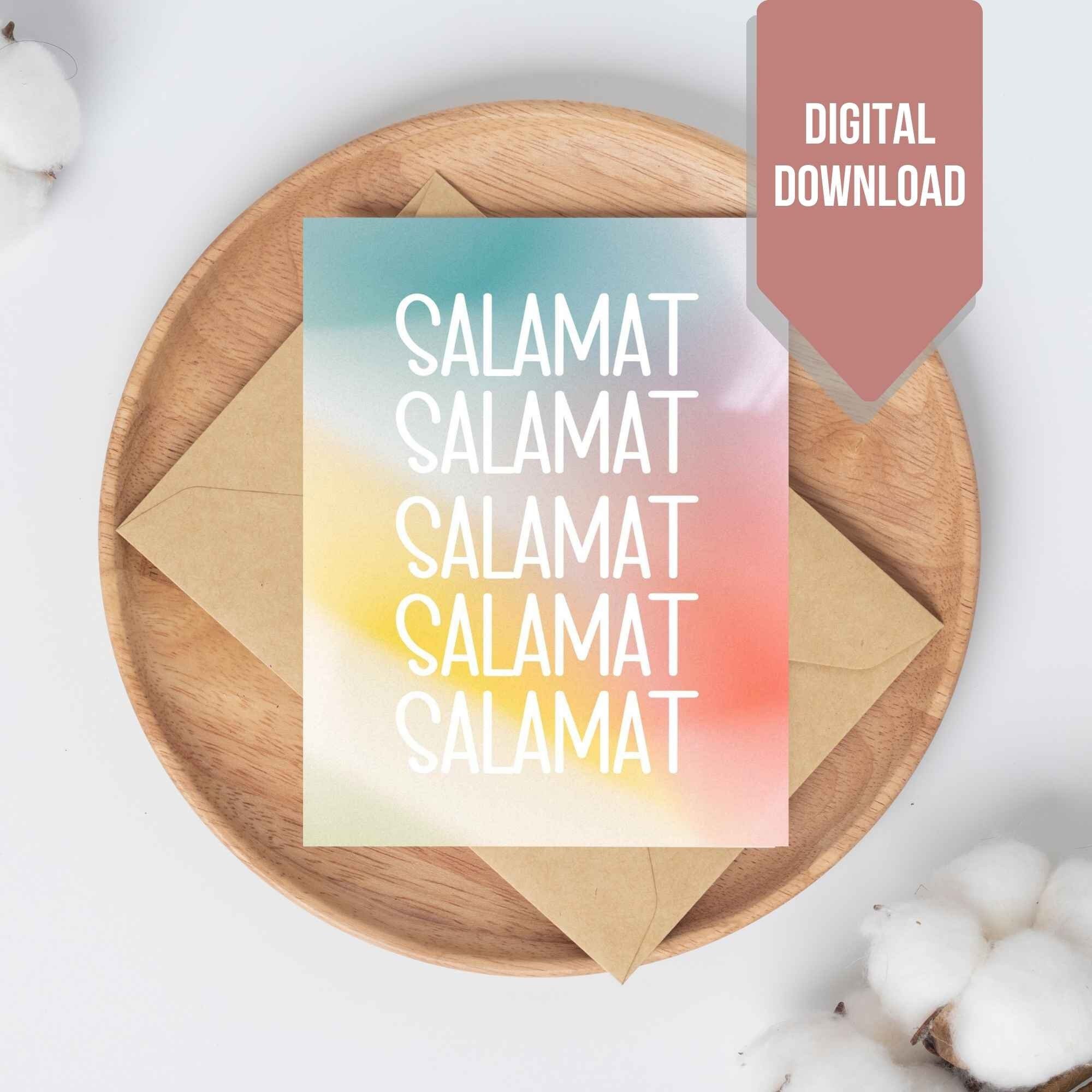 Thank You Card Filipino Thank You Card Salamat Tagalog Greeting Card ...