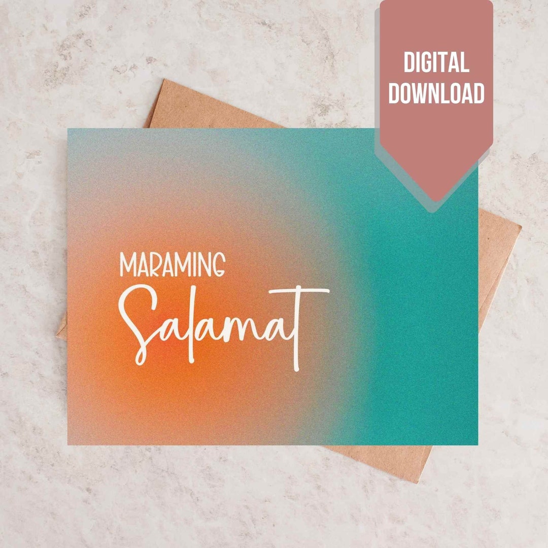 Thank You Card | Filipino Thank You Card | Maraming Salamat | Tagalog ...