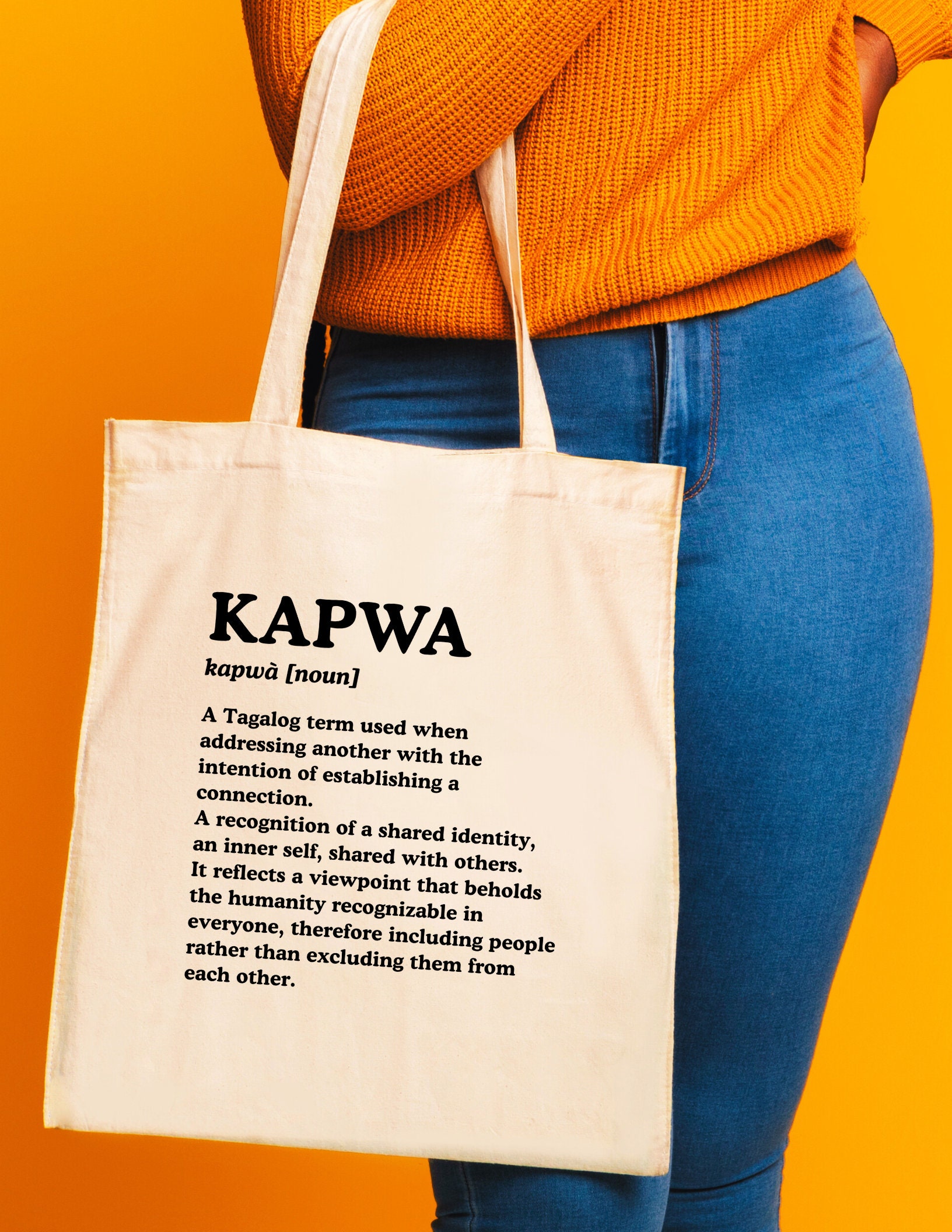 KAPWA Tote Bag | Filipino Canvas Tote | Philippines Shoulder Bag ...