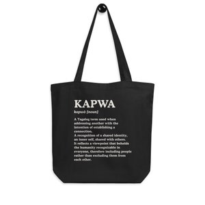 KAPWA Tote Bag | Filipino Canvas Tote | Philippines Shoulder Bag ...