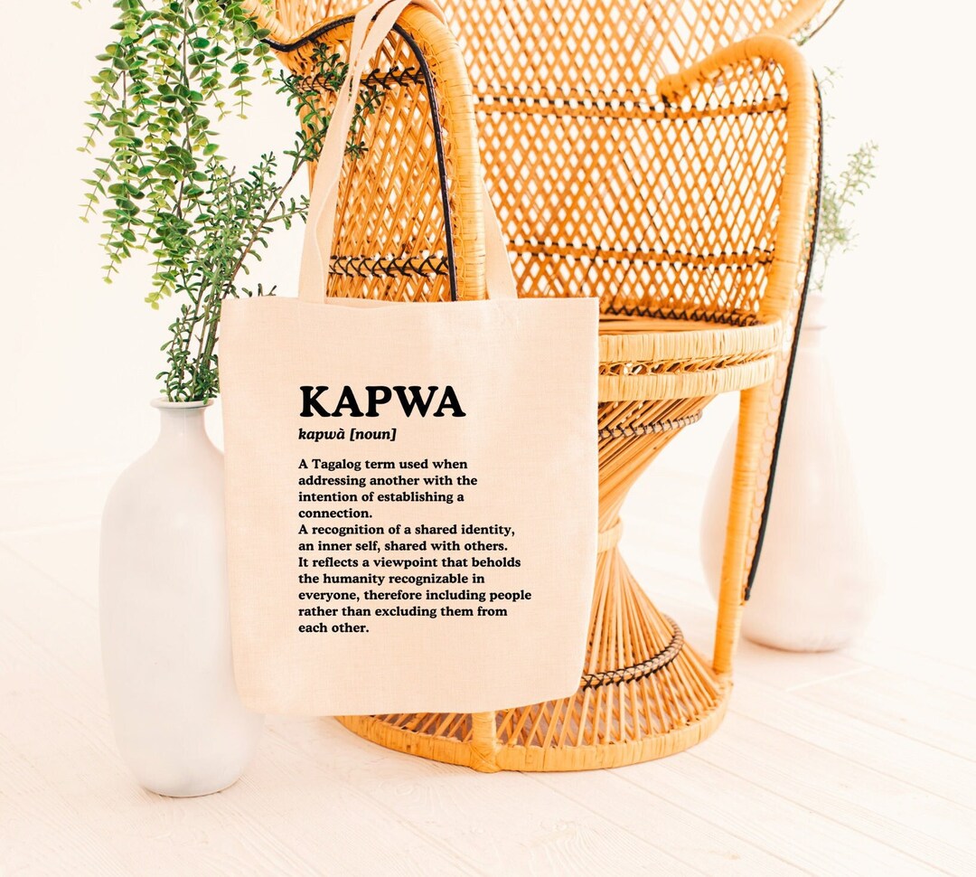 KAPWA Tote Bag | Filipino Canvas Tote | Philippines Shoulder Bag ...