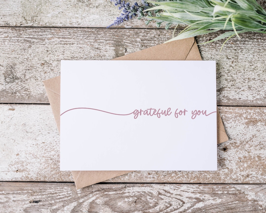 GRATEFUL for You Card | Gratitude Card | Thankful Card | Foiled ...