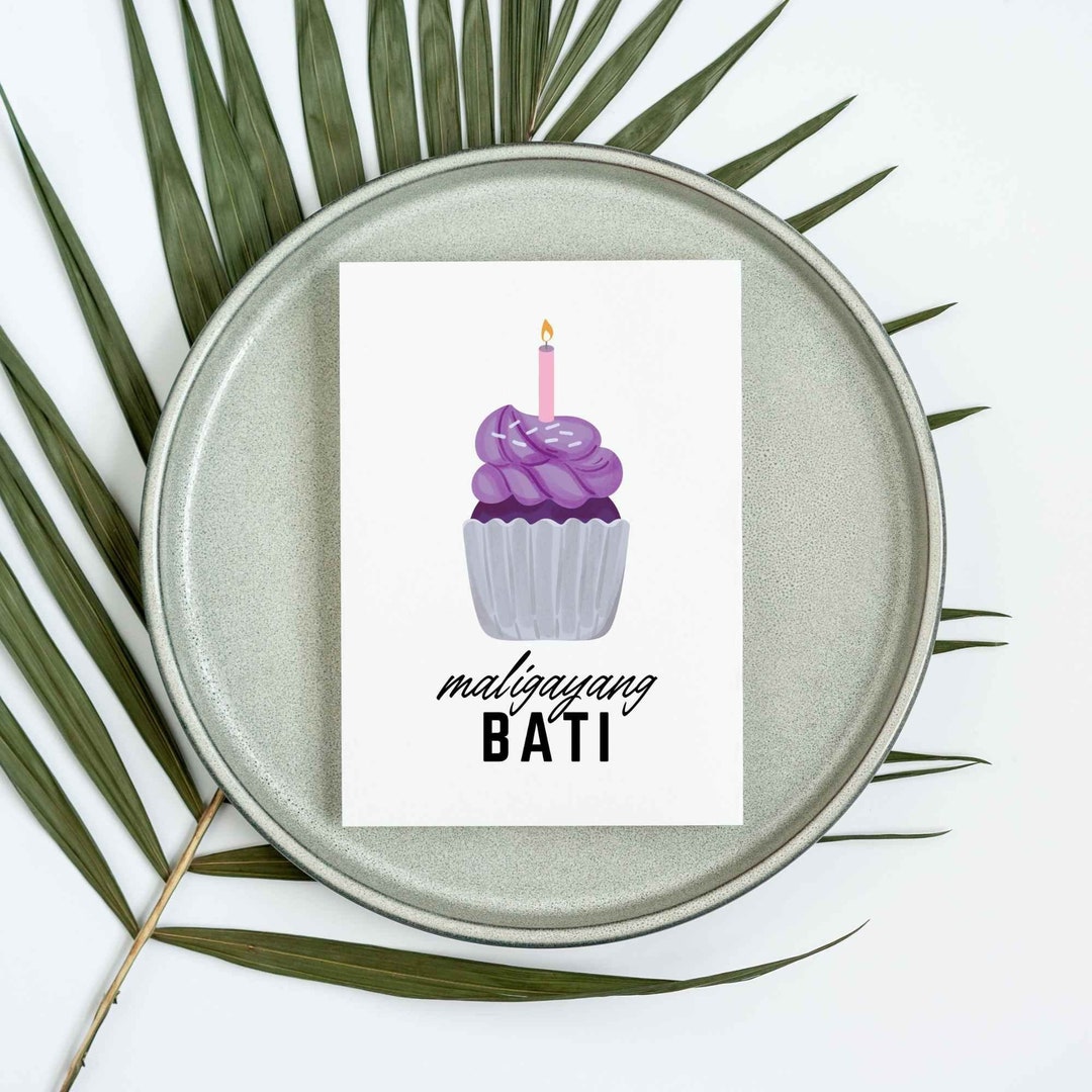 Filipino Birthday Day Card | Birthday Day Card | Maligayang Bati | Ube ...